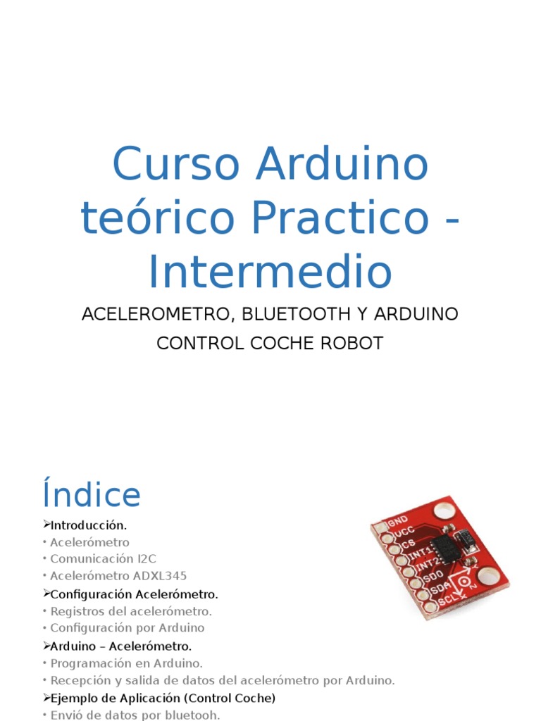 Curso Arduino Teórico Practico - Acelerometro | PDF | Arduino | Acelerómetro