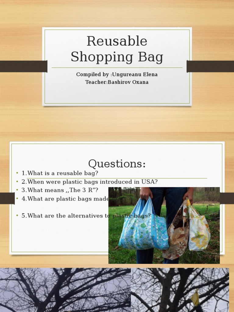 Reusable Shopping Bag Presentation | PDF | Economy And The Environment ...