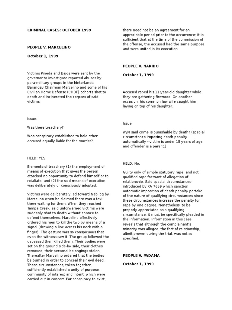 Criminal Law Case Digest | PDF | Arraignment | Plea