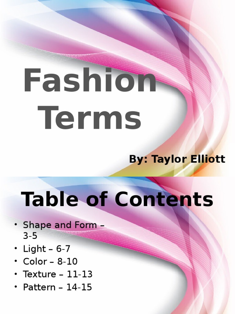 Elements of Fashion Design Explained | PDF