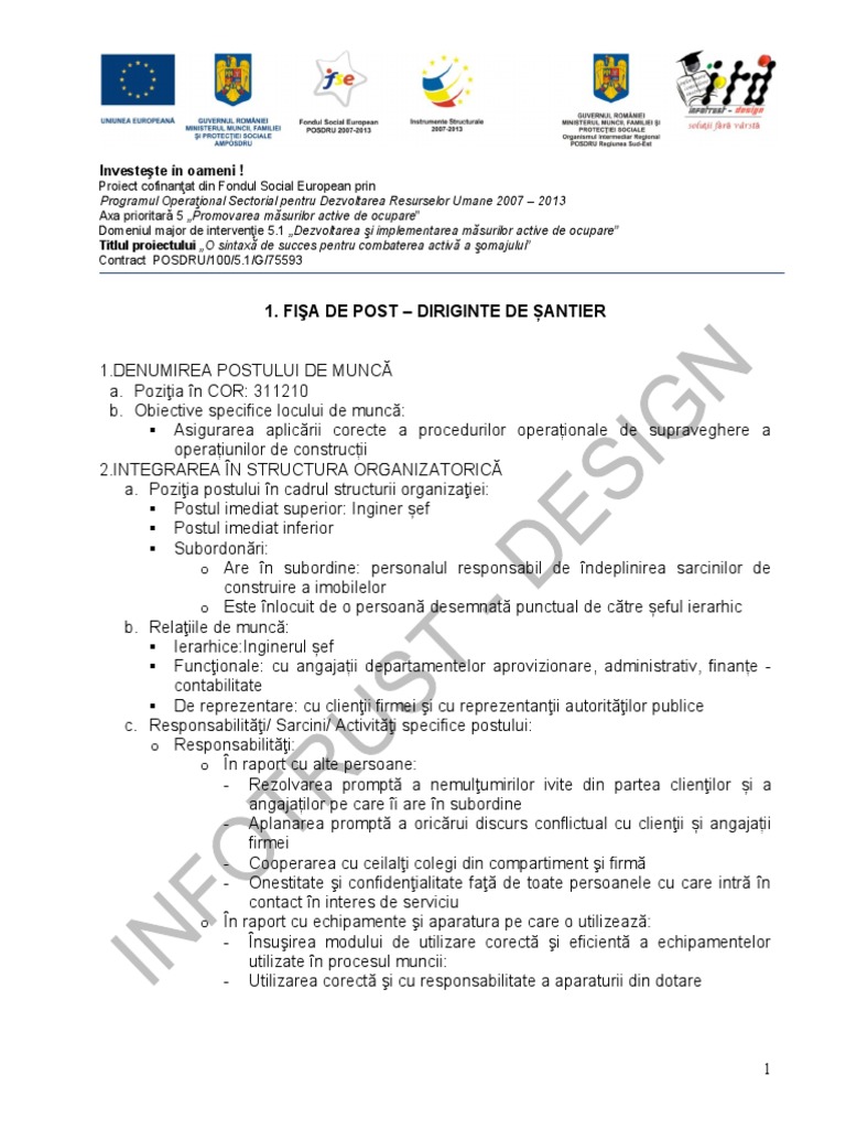 Diriginte de Santier | PDF