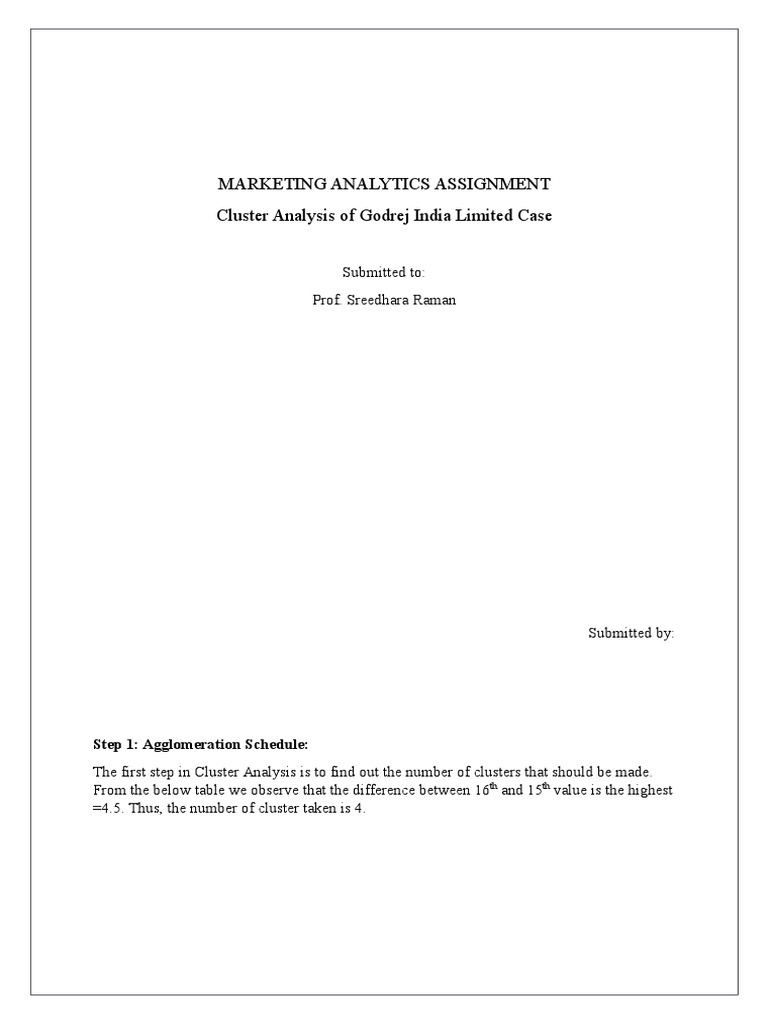 Cluster Analysis Godrej | PDF | Visual Cortex | Economies