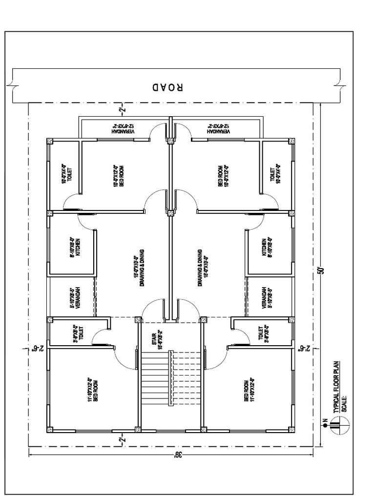 Two Unit Residential Building Plan | PDF