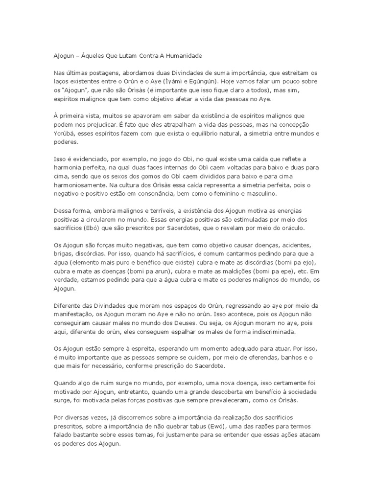 Ajogun | PDF | Verdade | Estado