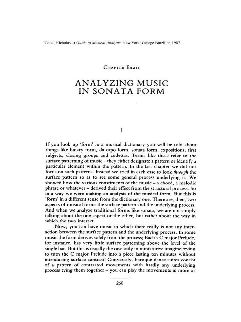 A Guide To Musical Analysis, Nicholas Cook | PDF