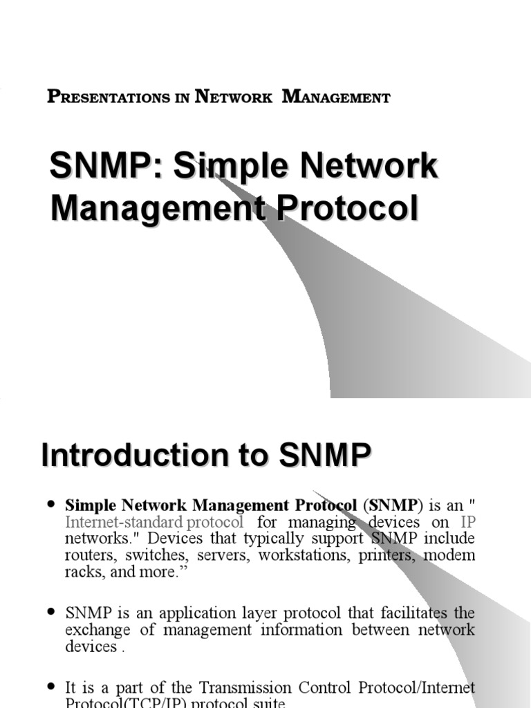 Simple Network Management Protocol | PDF | Computer Network | Computer Architecture