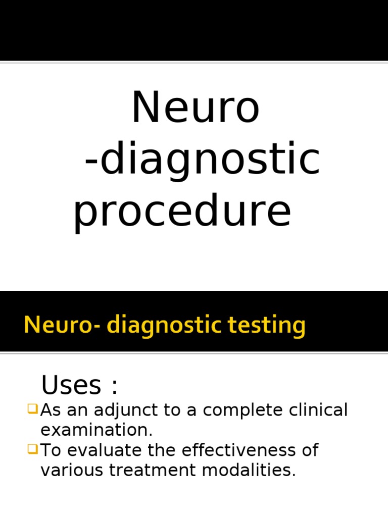 Neurodiagnostic Procedures Overview | PDF | Medical Imaging ...