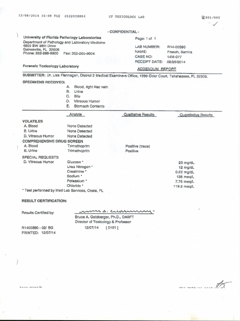 Toxicology Report | PDF
