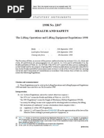 LOLER - Lifting Operations & Lifting Equipment Regulations - 1998 | PDF