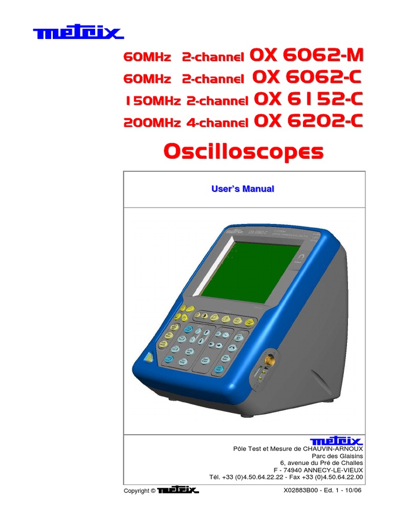 Documentatie Osciloscop METRIX OX_6xxx