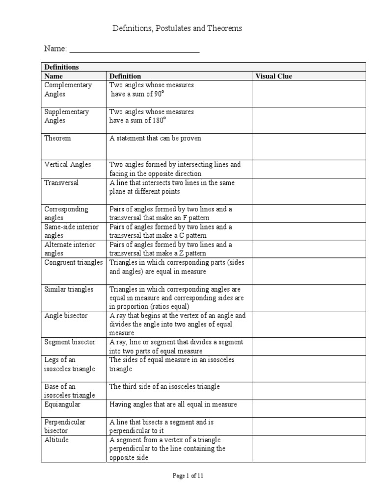Theorem List | PDF | Perpendicular | Triangle
