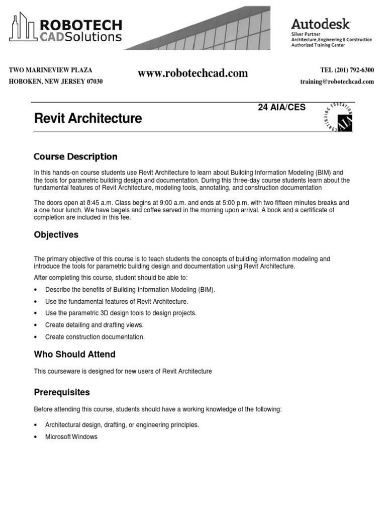 Revit Architecture | Download Free PDF | Autodesk Revit | Building Information Modeling