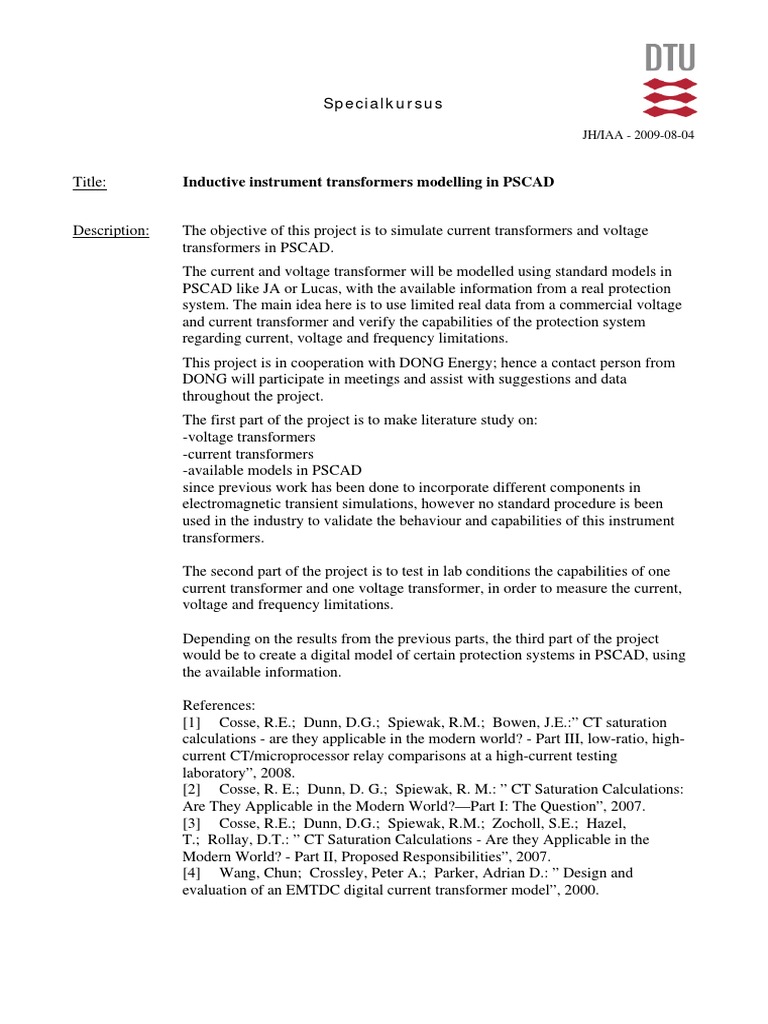PSCAD Modelling of Inductive Transformers | PDF | Transformer ...