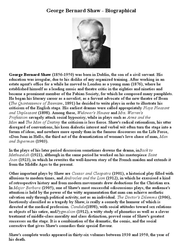 George Bernard Shaw | PDF | George Bernard Shaw | Science