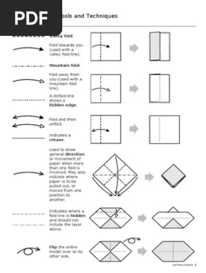Origami Key Symbols Diagrams