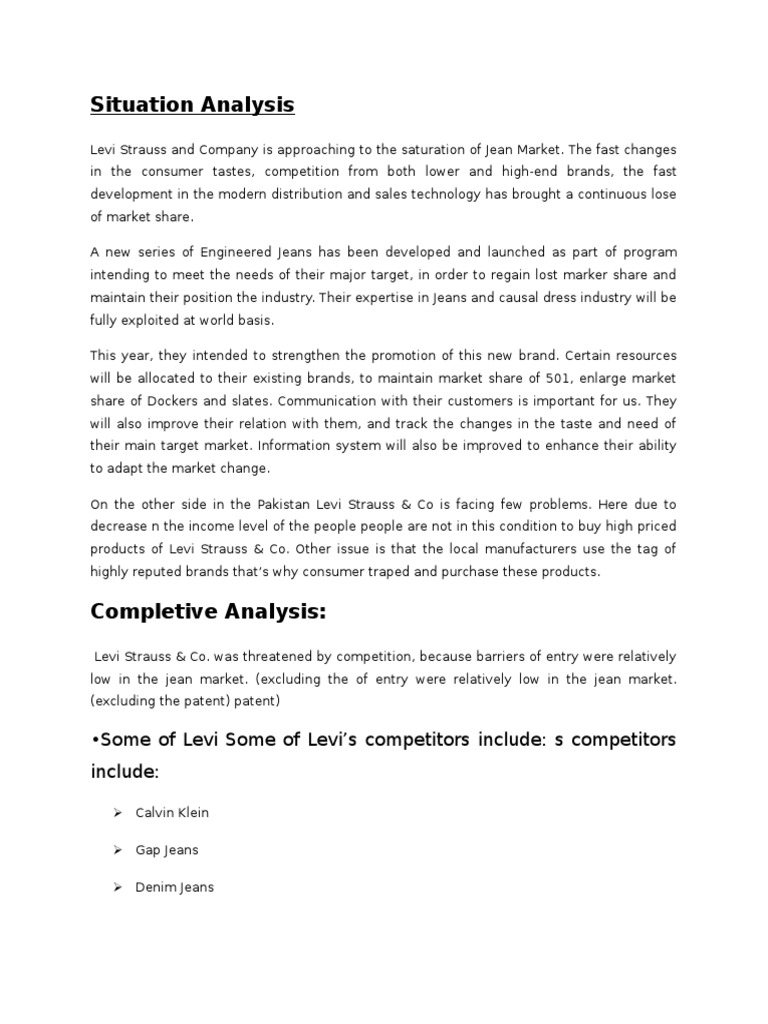Situation Analysis | Download Free PDF | Market Segmentation | Brand