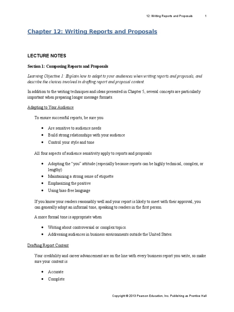 Chapter 12 Writing Reports and Proposals | PDF | Infographics | Wiki
