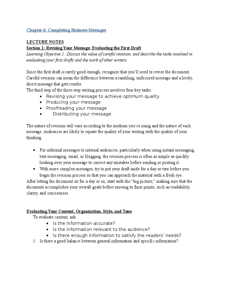 Chapter 6 Completing Business Messages | PDF | Typefaces | Page Layout
