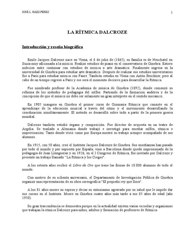 Dalcroze | PDF