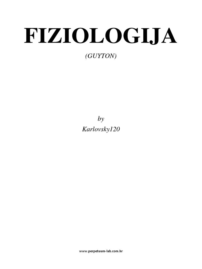 FIZIOLOGIJA | PDF