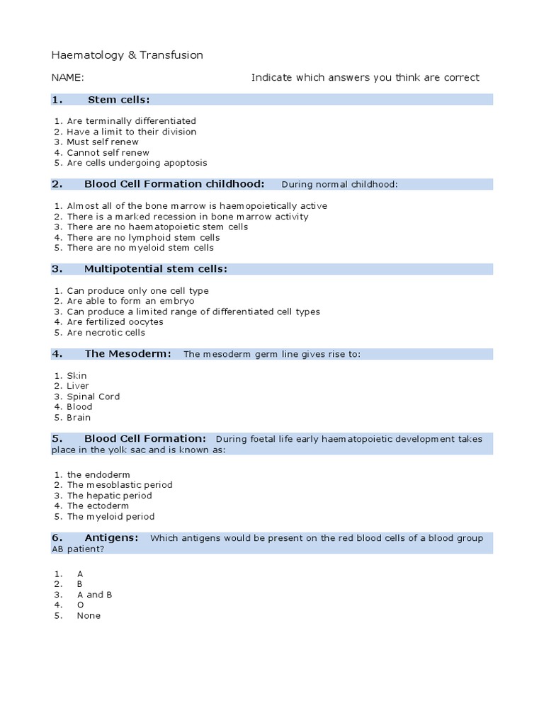 Haematology Practice Mcqs Pdf Antibody Coagulation