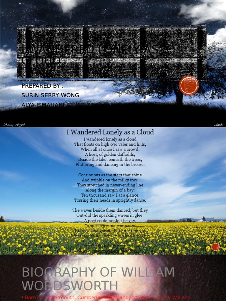 I Wandered Lonely As A Cloud | PDF | William Wordsworth | British Poetry