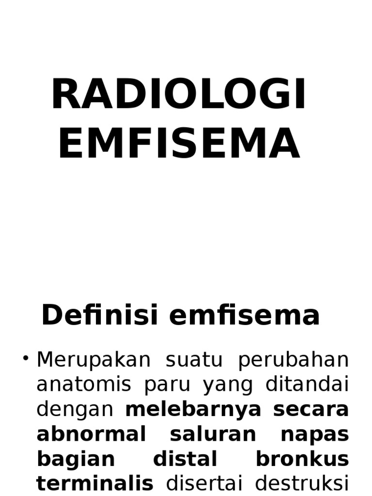 RADIOLOGI Emfisema Pulmonul | PDF