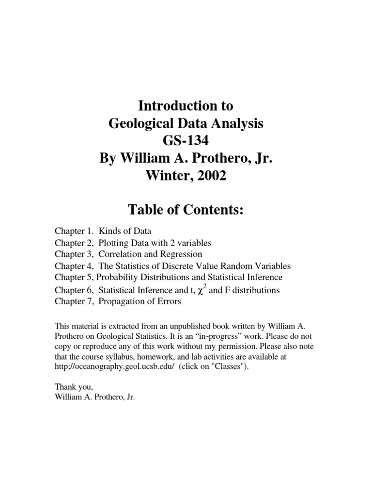 Introduction To Geological Data Analysis | PDF | Significant Figures ...