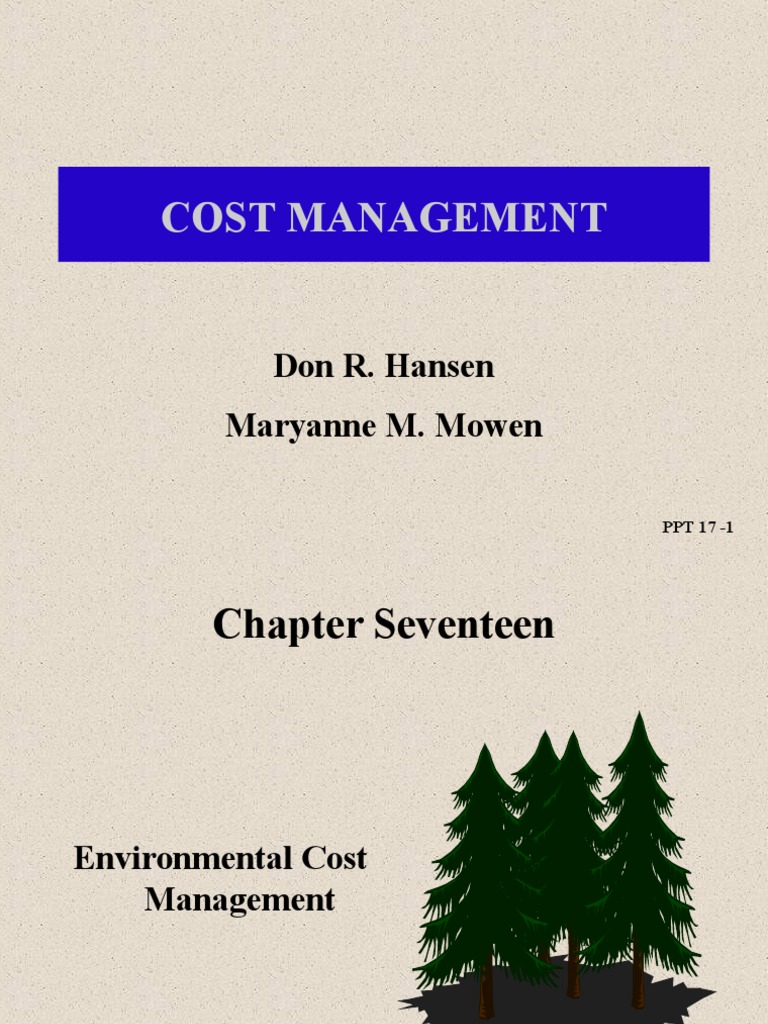 Cost Management: Don R. Hansen Maryanne M. Mowen | PDF | Life Cycle ...