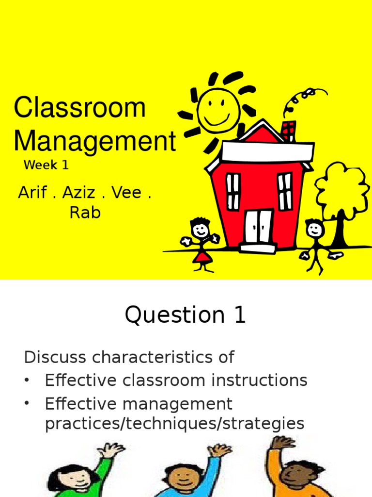 Classroom Management Week1 | PDF | Classroom Management | Classroom