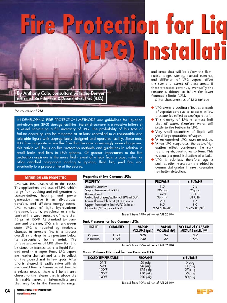 Fire Protection LPGStorage Issue18-IfP (Cole) | PDF | Liquefied ...