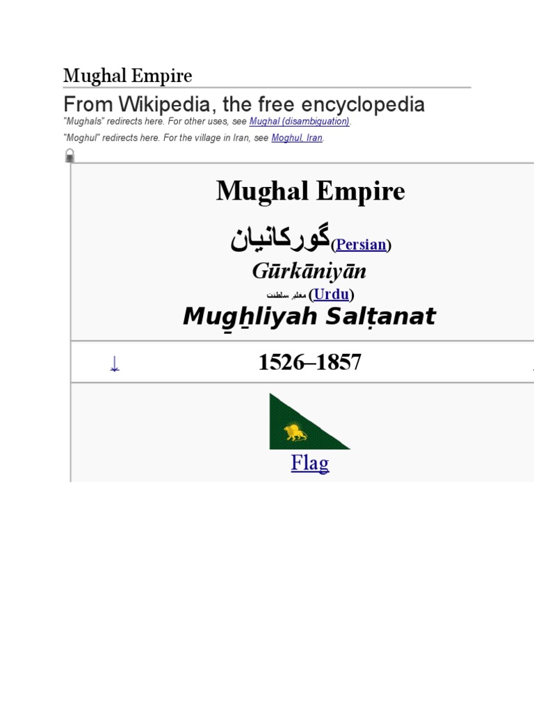 Mughal Empire: From Wikipedia, The Free Encyclopedia | PDF | Mughal ...