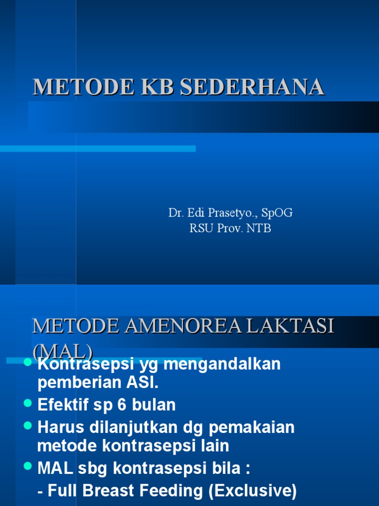 Metode KB Sederhana | PDF | Kesehatan Holistik | Sains & Matematika