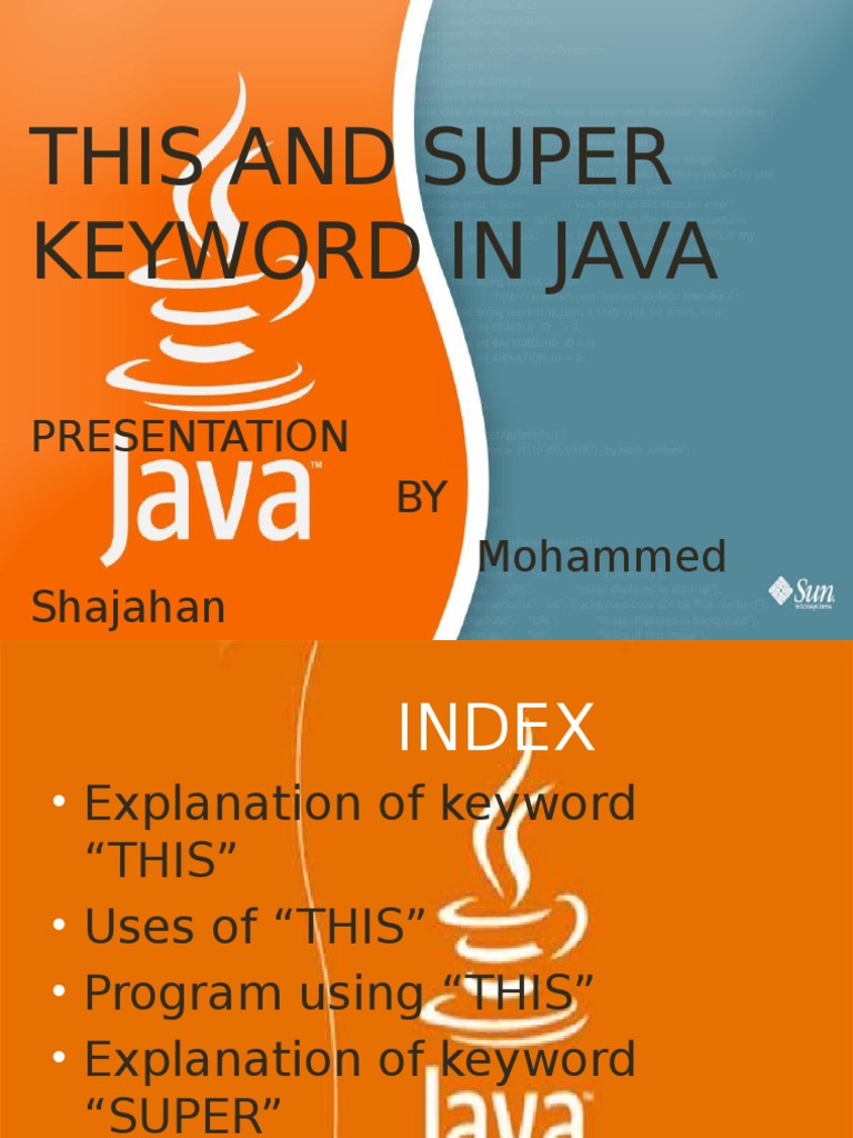 This And Super Keyword In Java Pdf Constructor Object Oriented Programming Programming 3115