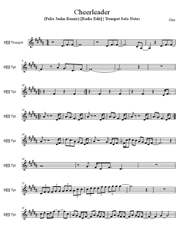 Omi Cheerleader Trumpet in BB | PDF | Divertissement (Général)
