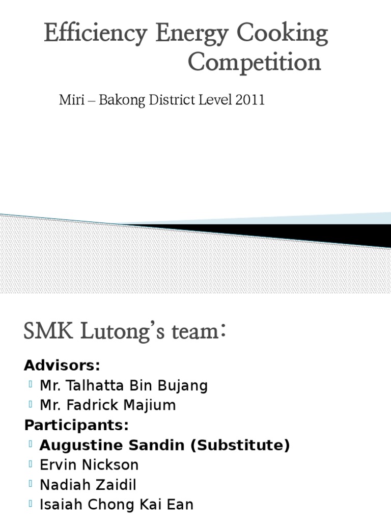 Efficiency Energy Cooking Competition | PDF