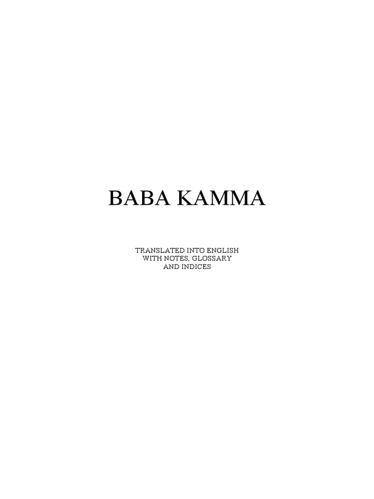 Baba Kamma | PDF | Theft | Common Law