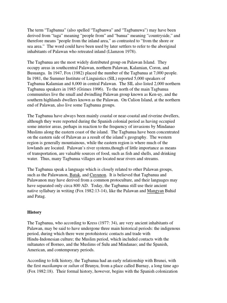 Tagbanua Tribe | PDF | Marriage | Religion And Belief