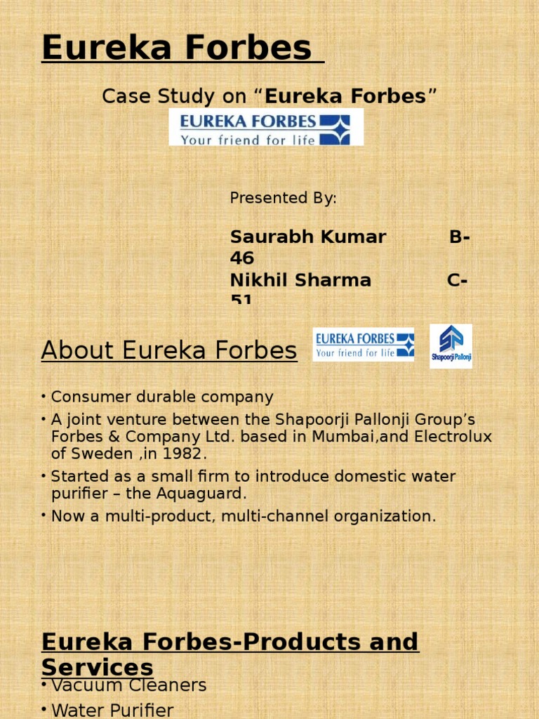 Eureka Forbes DM Case Study | PDF | Sales | Vacuum Cleaner