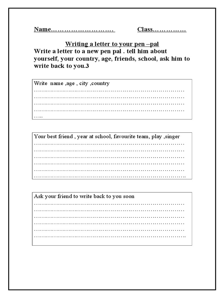 Name Writing Post Card To Pen Pal | PDF | Sports & Recreation | Poetry