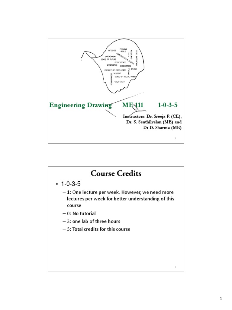 Engineering Drawing - Lecture 1 Introduction PDF | PDF | Graphics | Idea