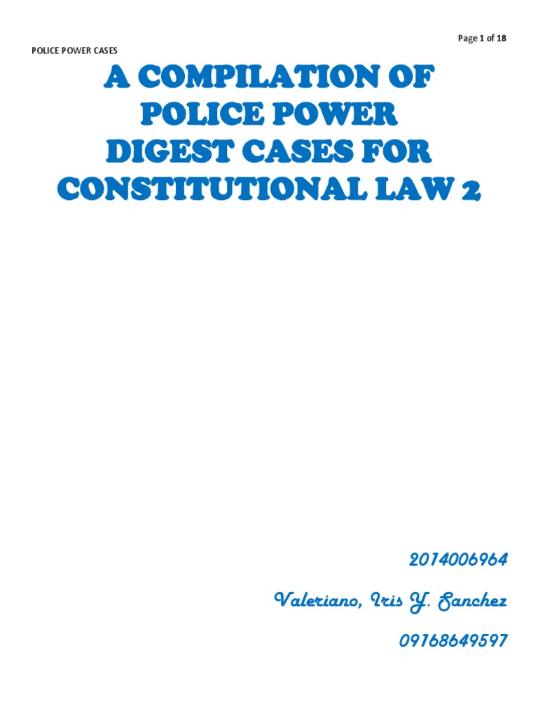 Cases Police Power | PDF | Local Ordinance | Optometry