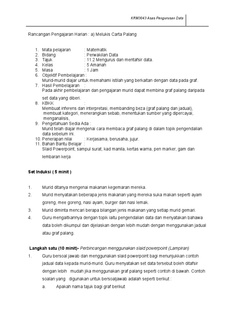 RPH (Carta Palang) | PDF | Metode & Bahan Ajar