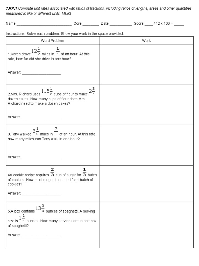 7 RP 1unitrates | PDF