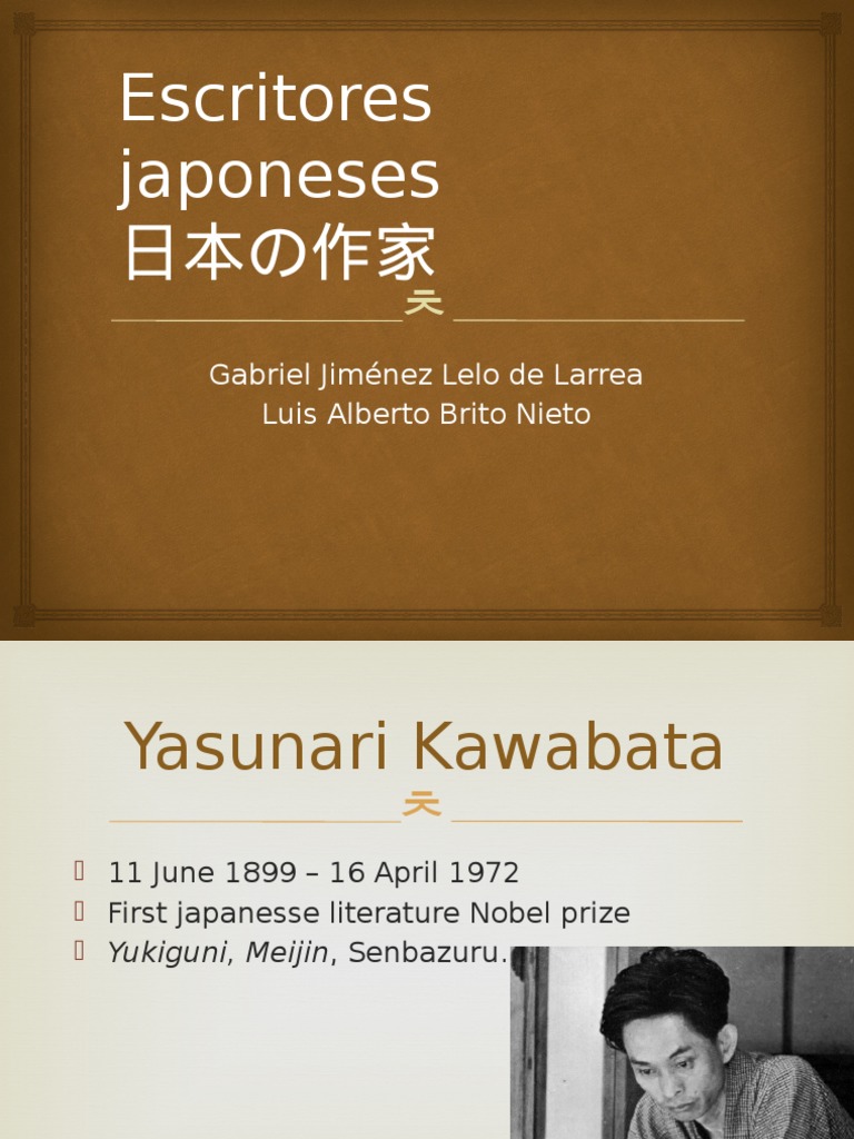 Japanese Literature and Notable Authors | PDF | Classics