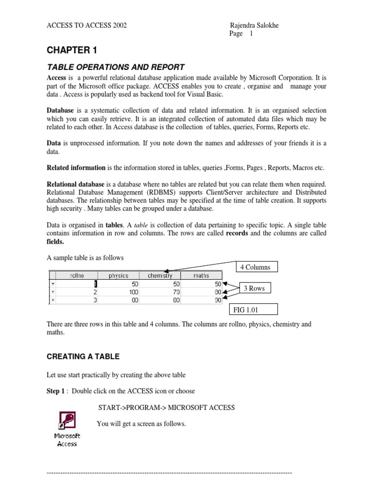 Access 2002 | PDF | Microsoft Access | Database Index