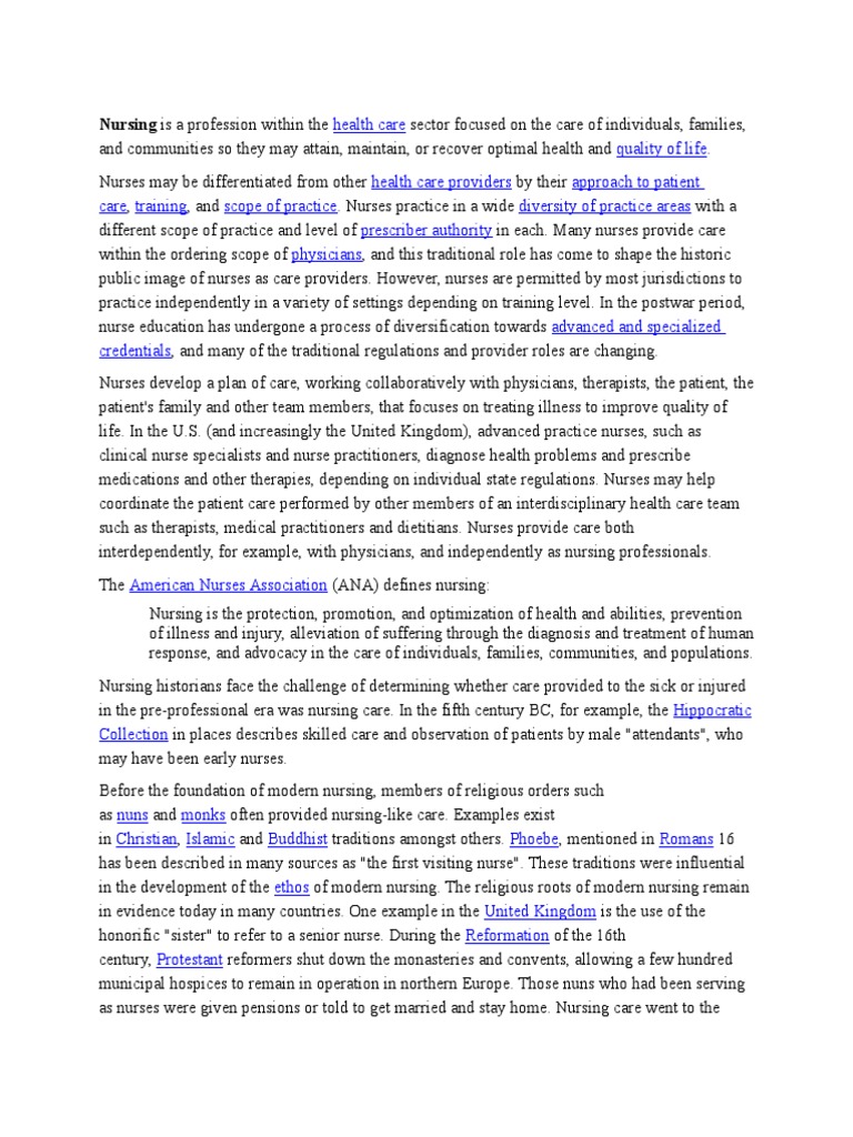 An Overview of the Nursing Profession: Roles, Education, Specialties ...
