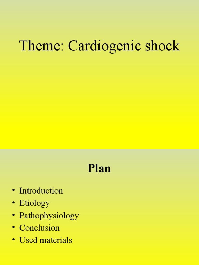 Cardiogenic Shock | PDF | Shock (Circulatory) | Heart Failure