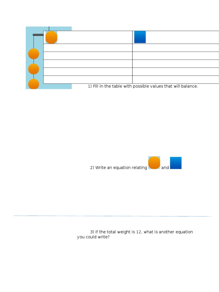 Balance Puzzle Solutions and Equations | PDF | Teaching Methods ...