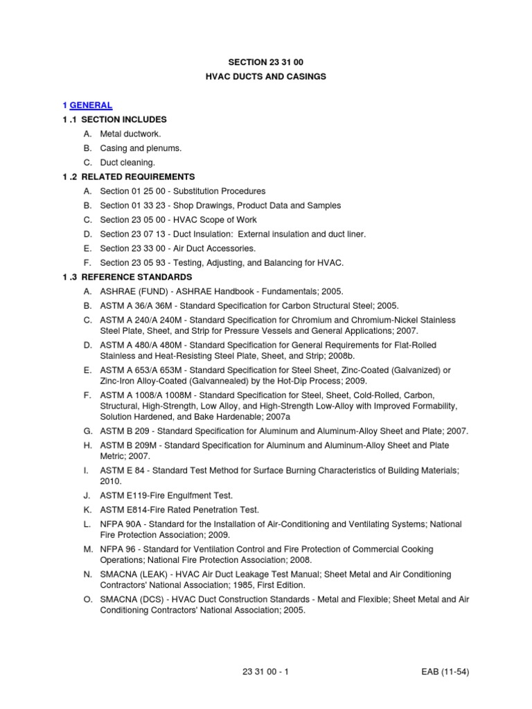 HVAC Ductwork and Casings Guide | PDF | Duct (Flow) | Building